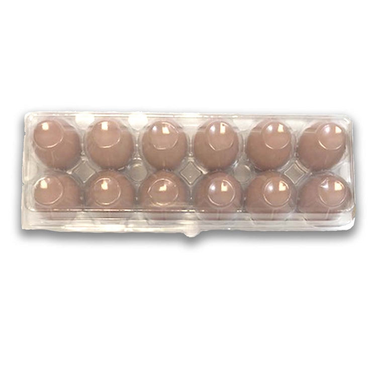 Plastic 12-Egg Unlabeled Tri-Fold Egg Carton – EggCartons.Com