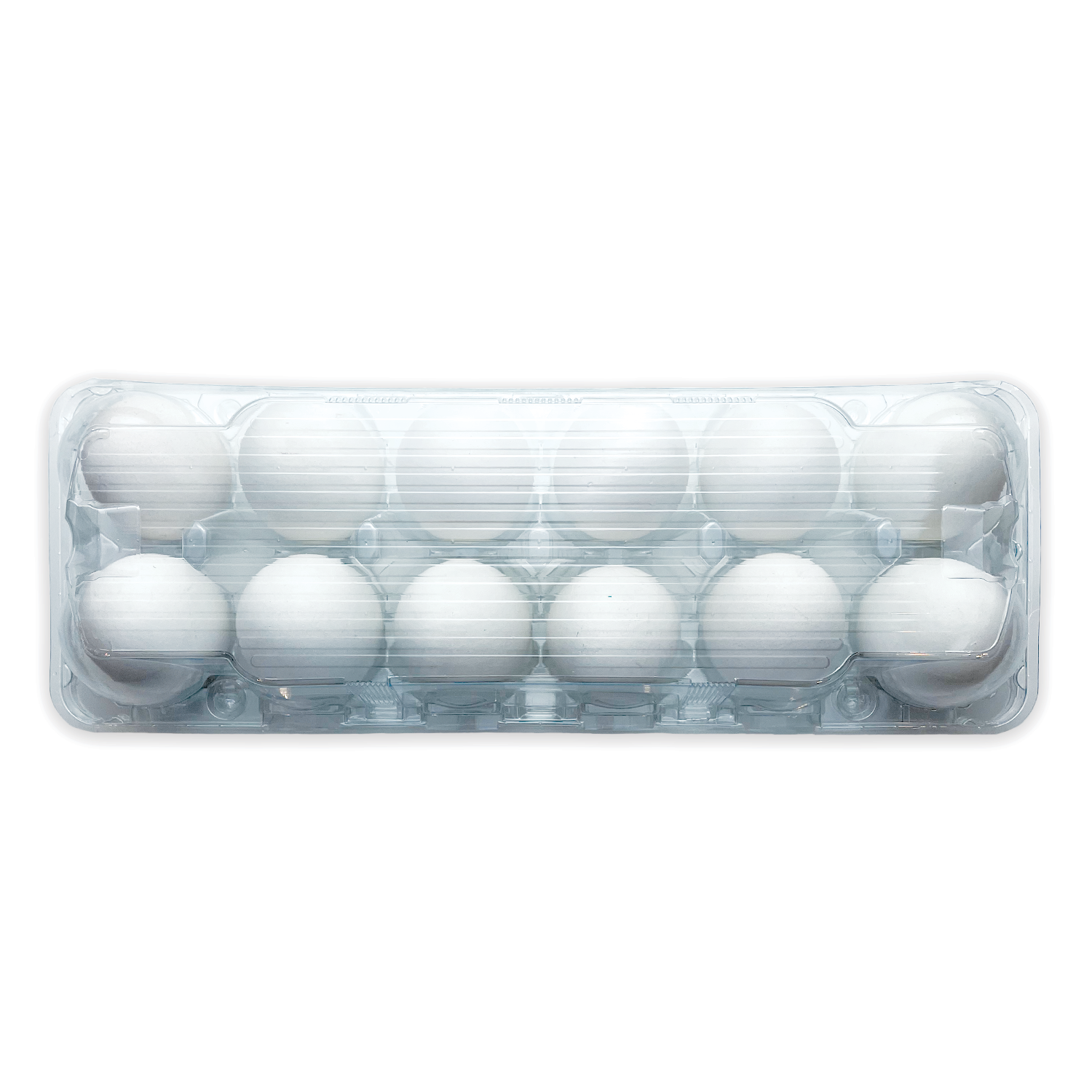 Ovotherm Plastic 12-Egg Unlabeled Egg Carton